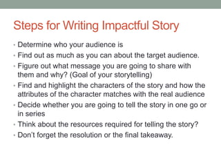 Art of writing impactful stories | PPTX