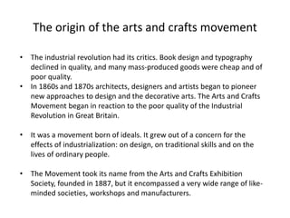 The arts and crafts movement | PPTX