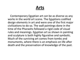 The arts and culture of egypt | PPTX