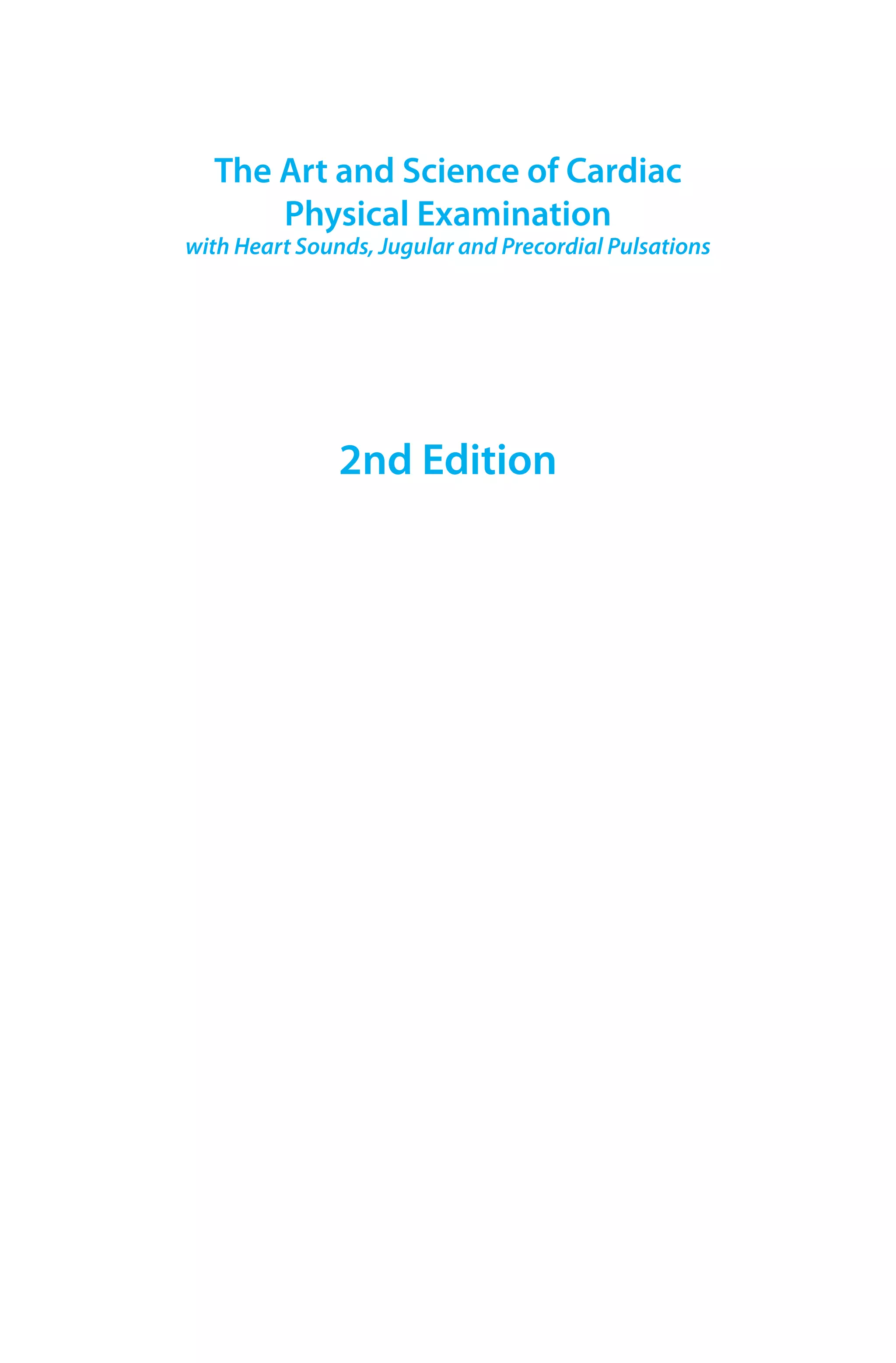 MWEBAZA VICTOR - The Art Science of Cardiac Physical Examination (With ...