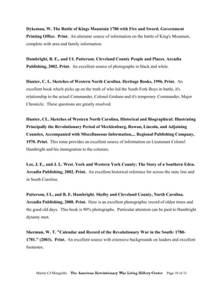 The ARWLHC Project On Colonel Frederick Hambright | PDF