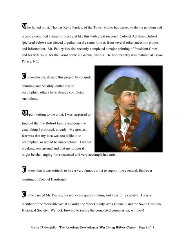 The ARWLHC Project On Colonel Frederick Hambright | PDF