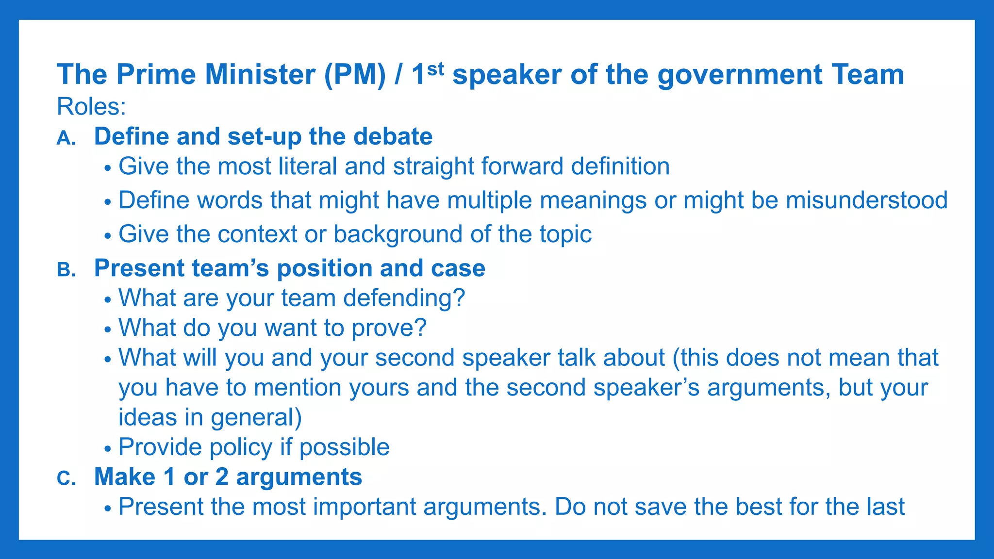 The asian parliamentary format | PDF