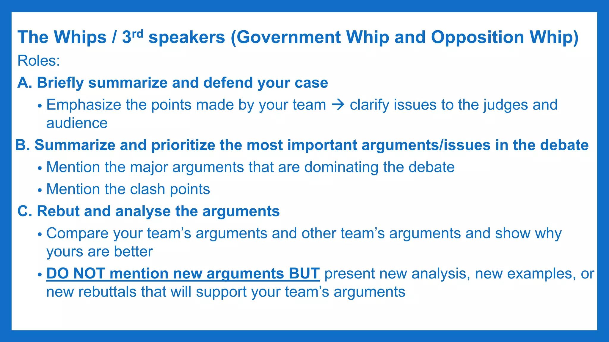 The asian parliamentary format | PDF