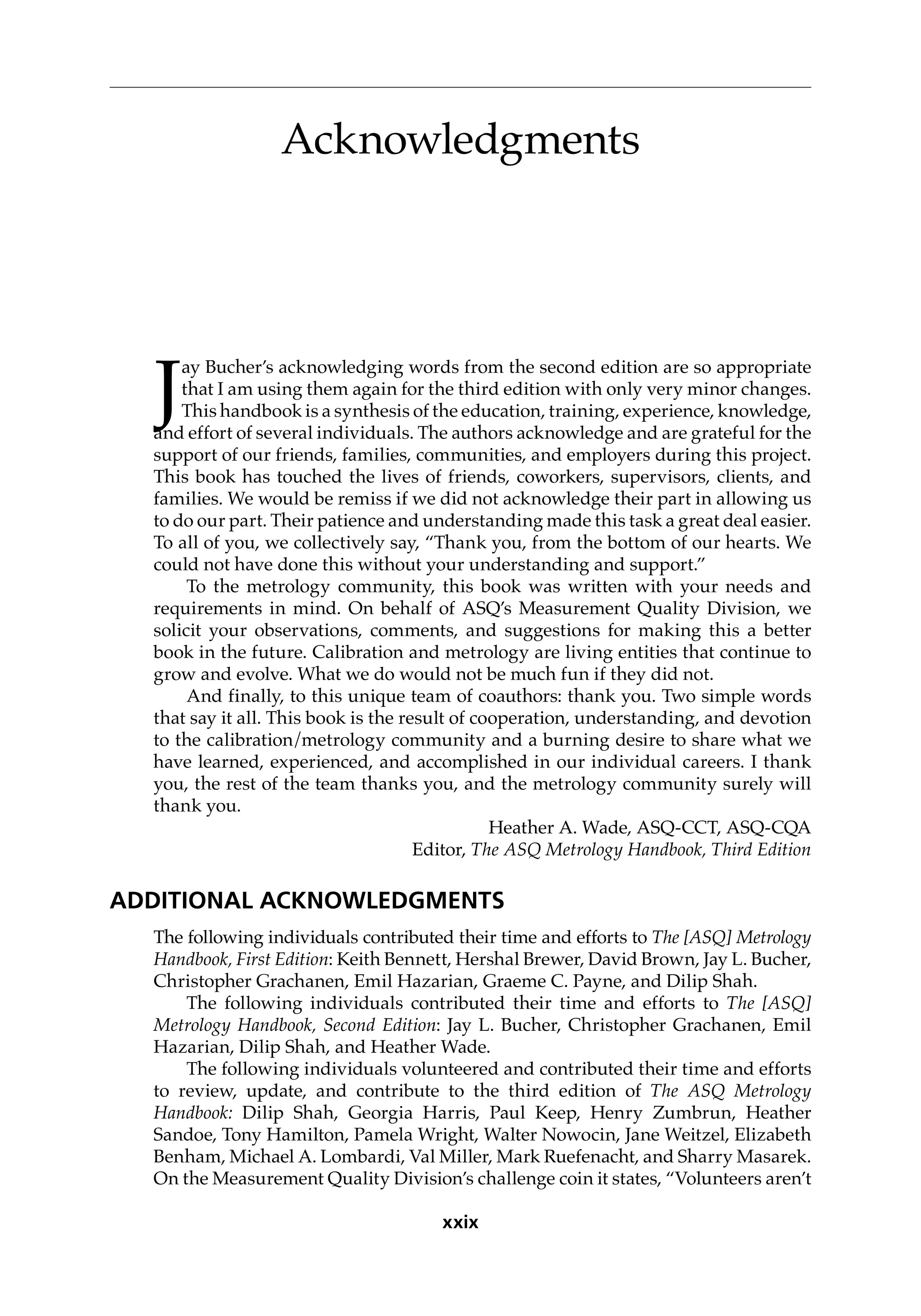 The ASQ Metrology Handbook - Heather A. Wade (2022) | PDF