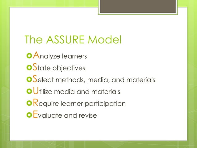 The assure model | PPT