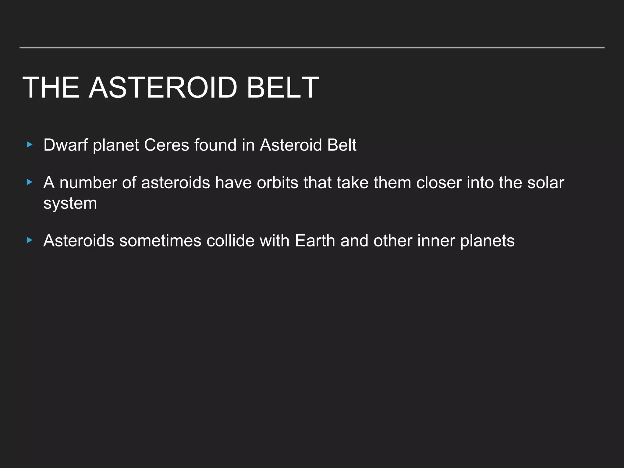 The asteroid belt | PPTX