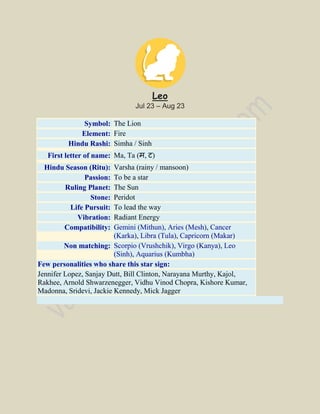 The astrological views on zodiac or rashi | PDF