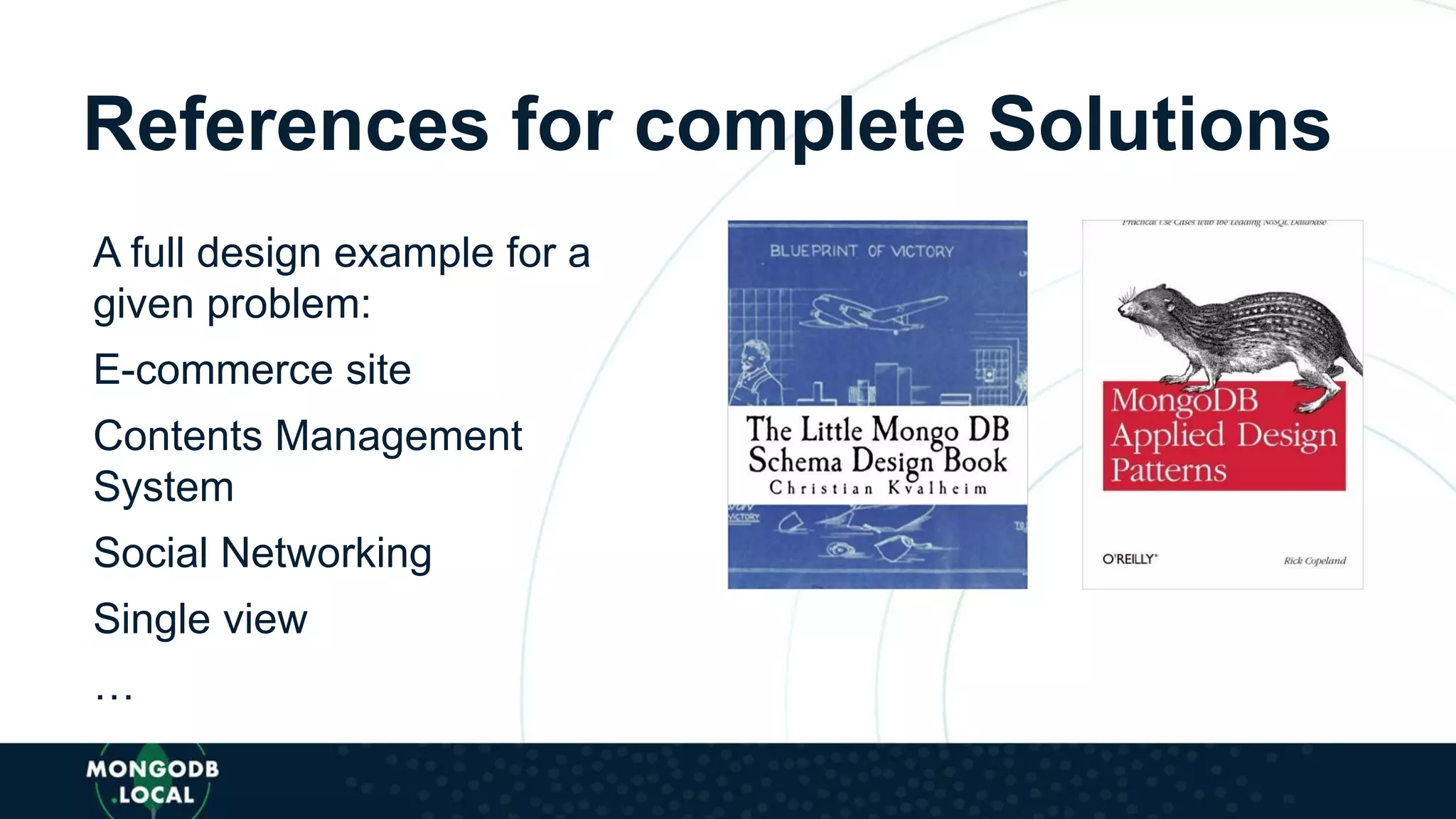 MongoDB.local Dallas 2019: Advanced Schema Design Patterns | PPT | Free Download