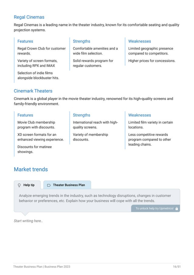 Theater Business Plan Example | Upmetrics | PDF | Business Accounting ...