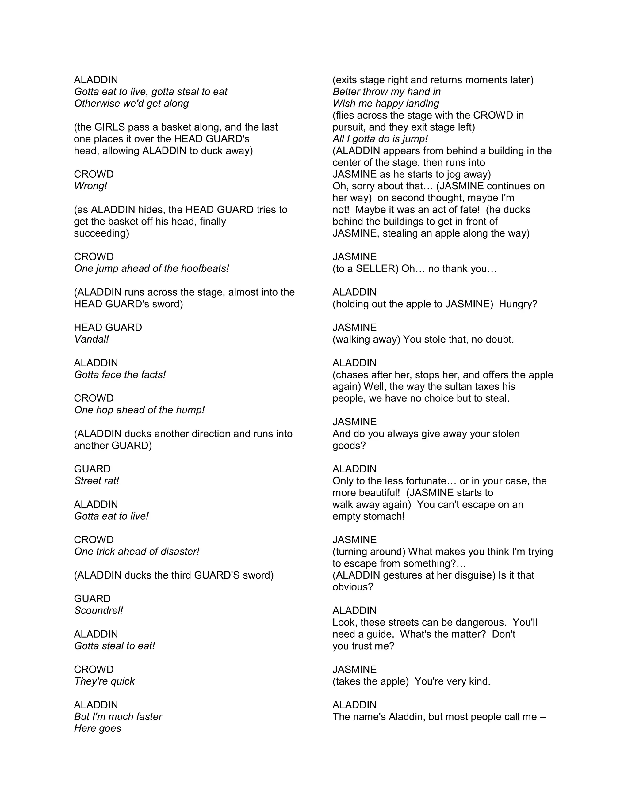 Theater guild aladdin | DOCX