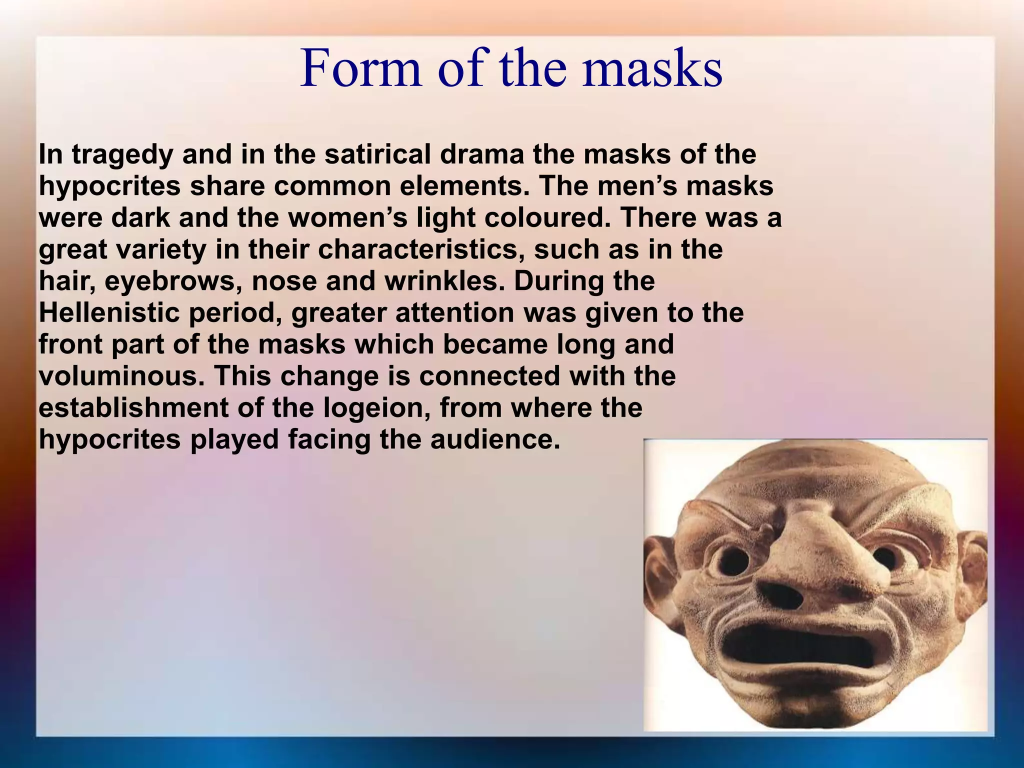 Theatre masks of ancient greece | PPT