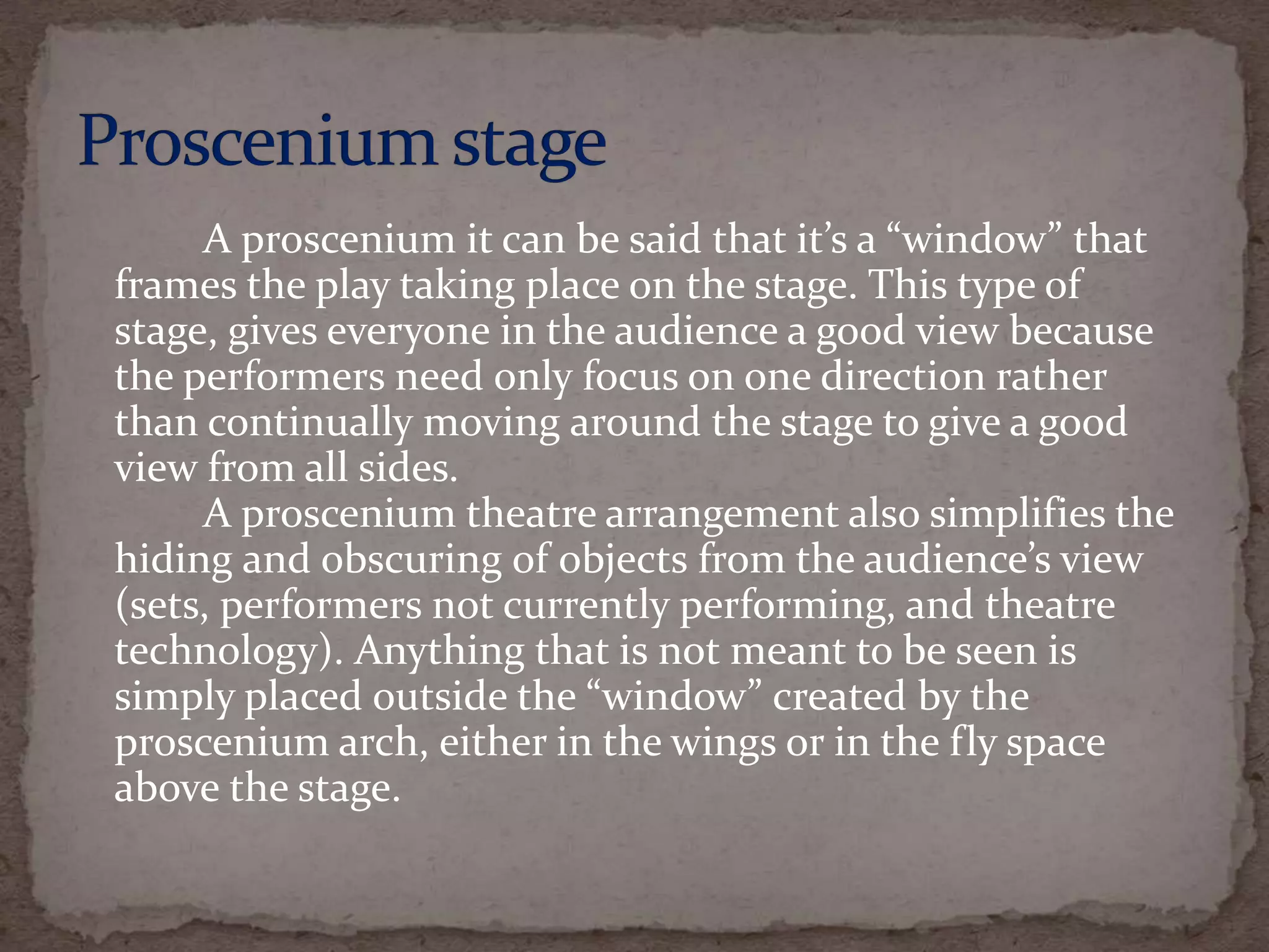 Theater stage types | PPTX