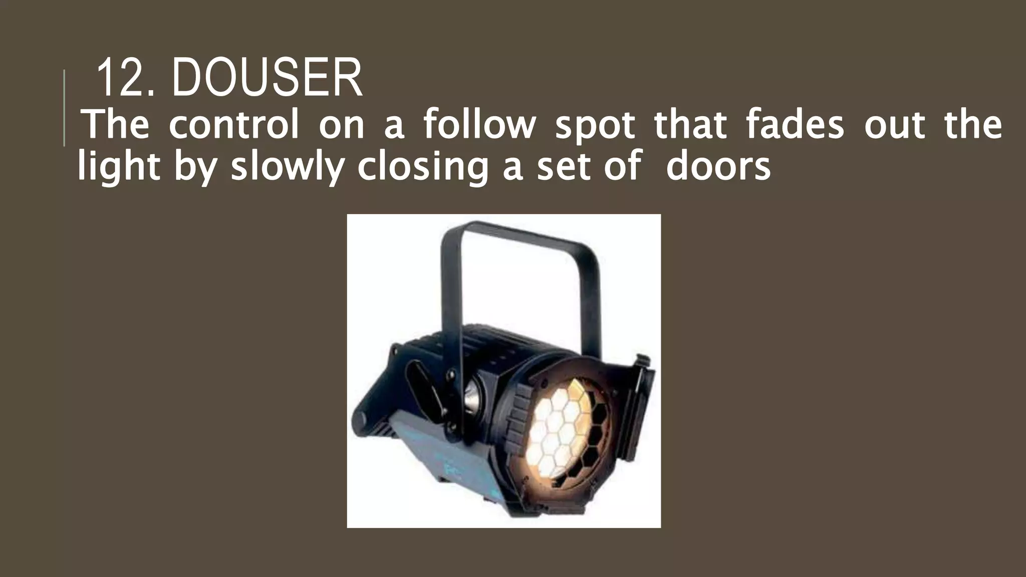 English 9 Theater technical vocabulary (equipment) | PPTX