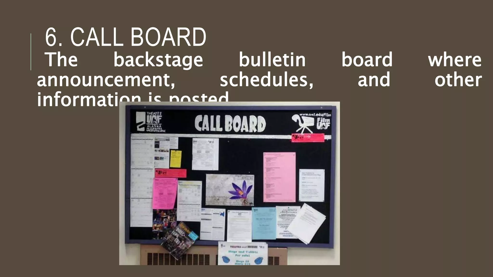 English 9 Theater technical vocabulary (equipment) | PPTX