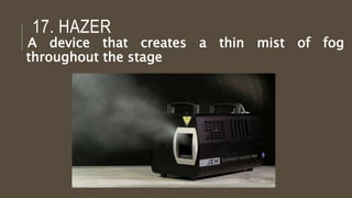 English 9 Theater technical vocabulary (equipment) | PPTX