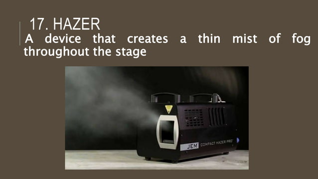 English 9 Theater technical vocabulary (equipment) | PPTX