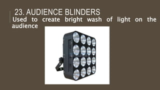 English 9 Theater technical vocabulary (equipment) | PPTX