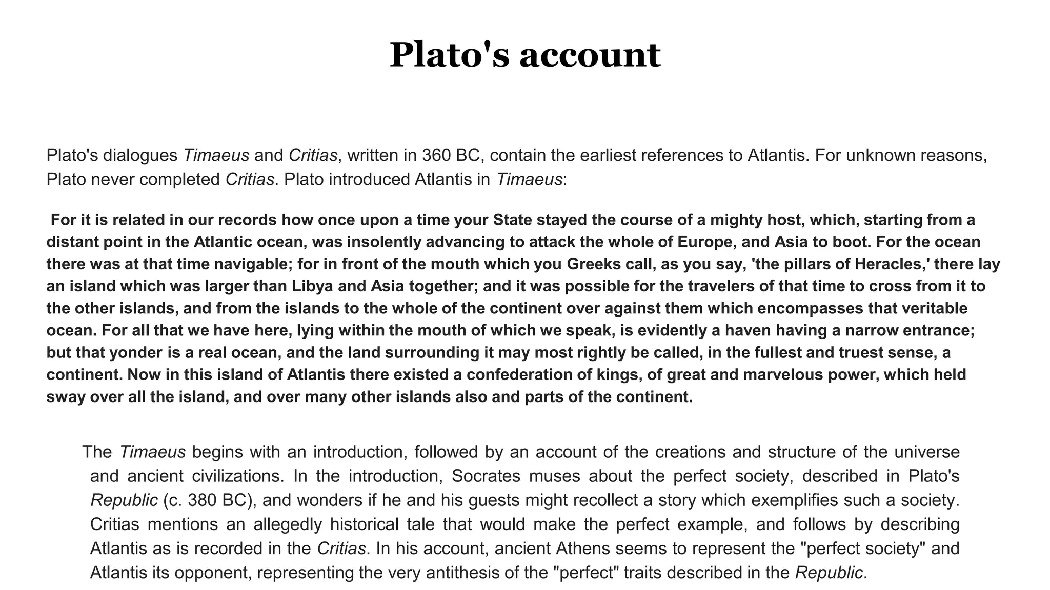 The Atlantis civilization | PPTX