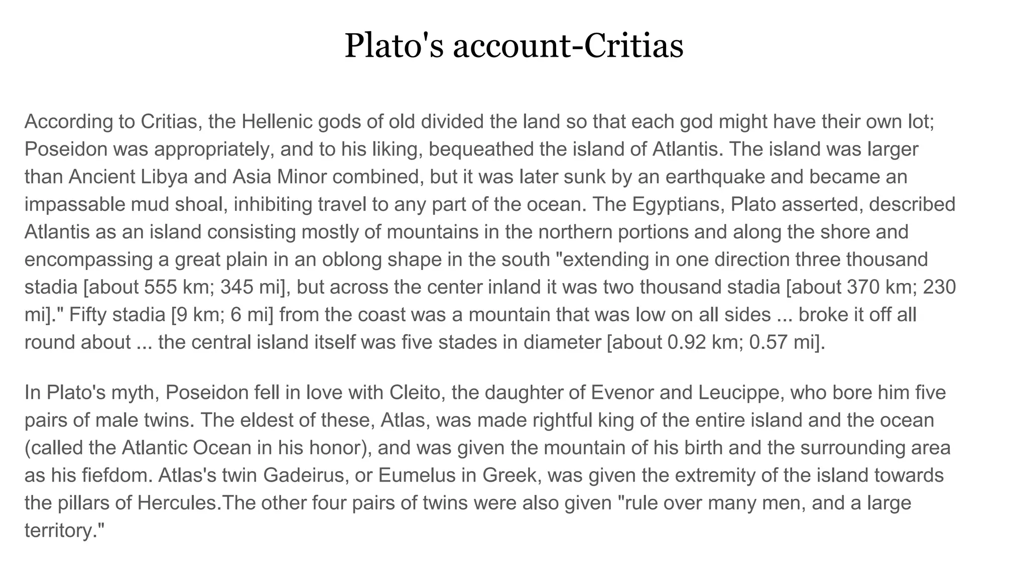 The Atlantis civilization | PPTX