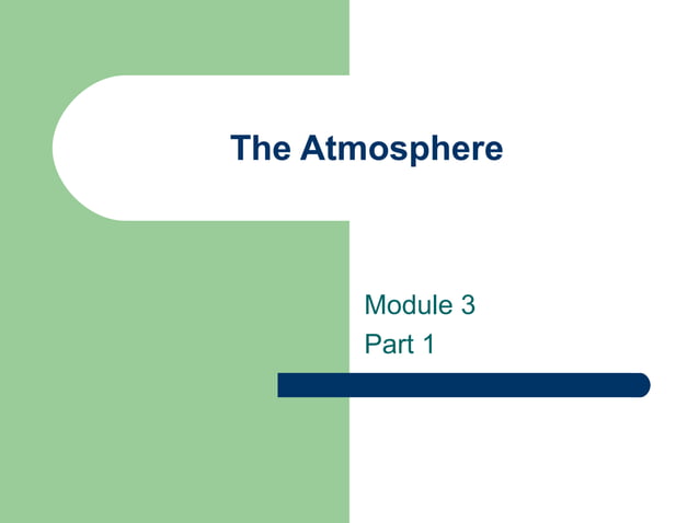 Module 3 - The Atmosphere | PPT