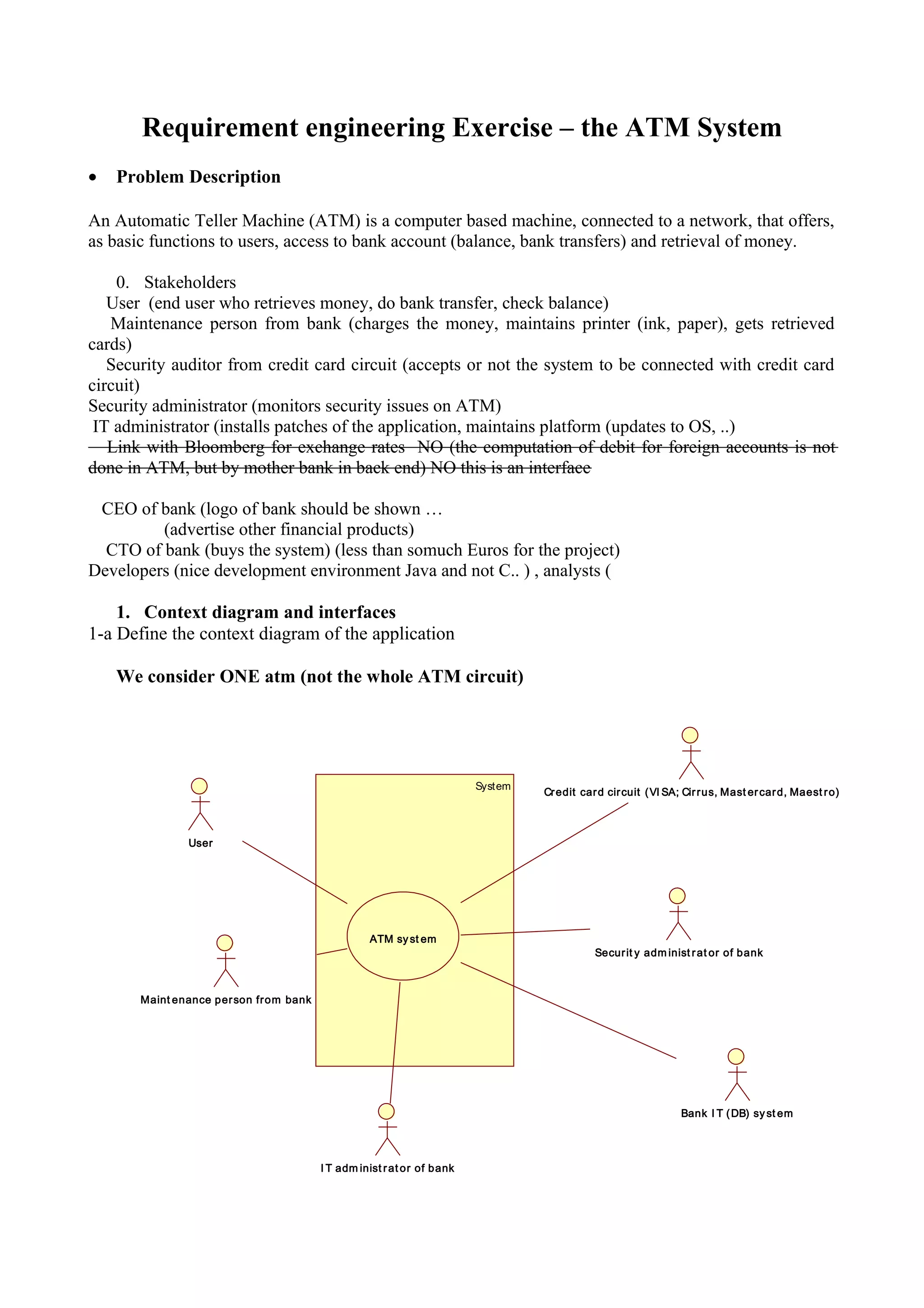 The atm system | DOC | Operating Systems | Computer Software and ...