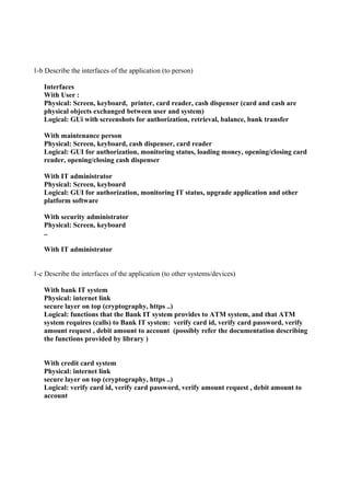 The atm system | DOC | Operating Systems | Computer Software and ...