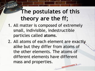 MATTER AND ATOMIC THEORY | PPT