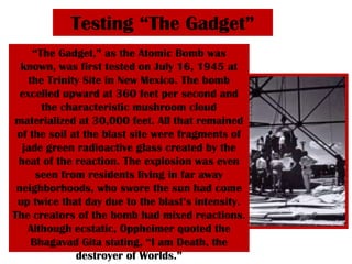 The atomic bomb | PPTX