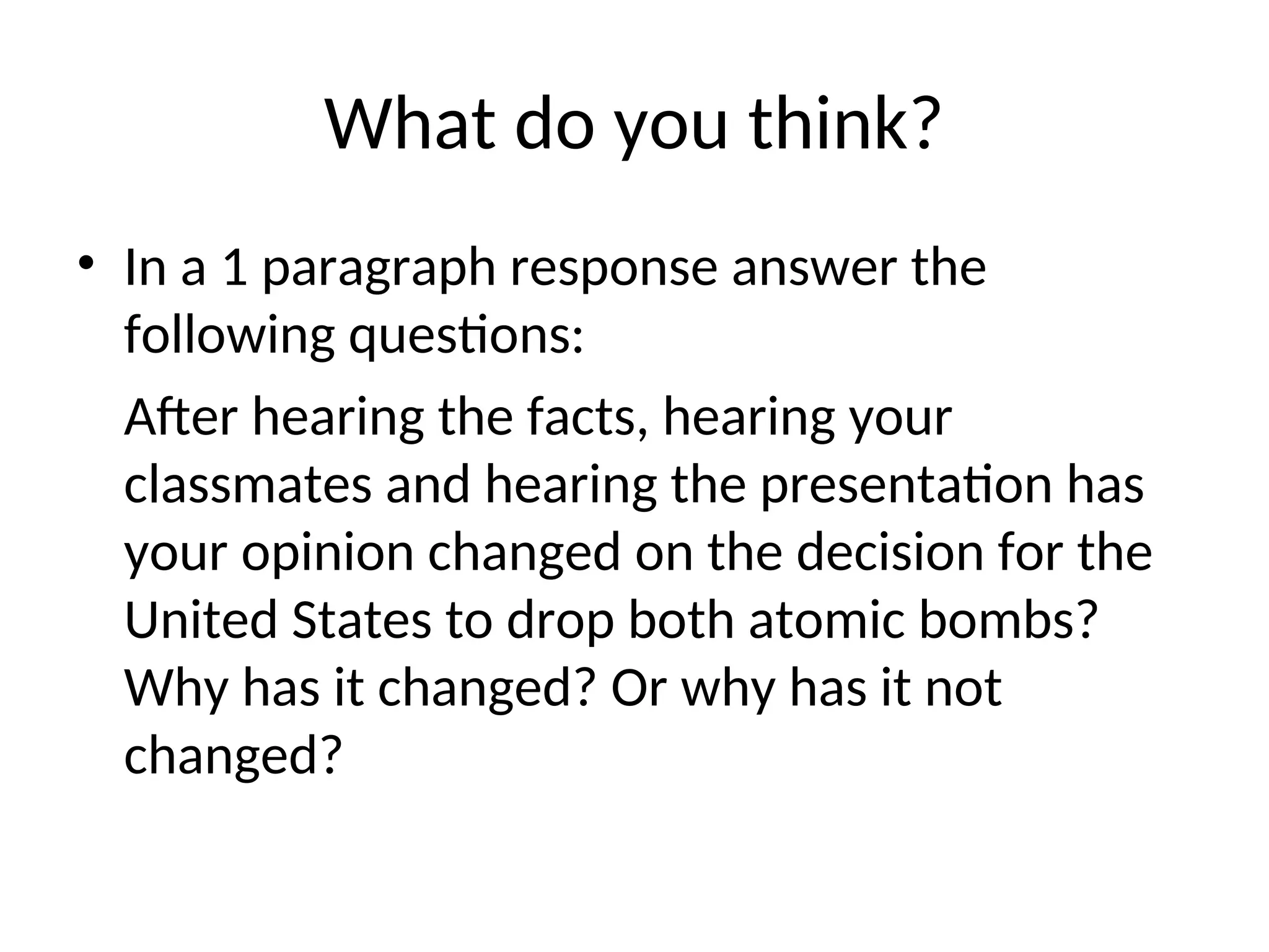 The Atomic Bombs, powerpoint presentation | PPT