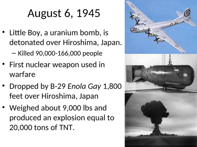 The Atomic Bombs, powerpoint presentation | PPT
