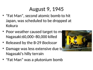 The Atomic Bombs, powerpoint presentation | PPT