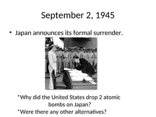 The Atomic Bombs, powerpoint presentation | PPT