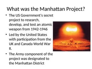 The Atomic Bombs, powerpoint presentation | PPT