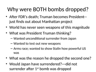 The Atomic Bombs, powerpoint presentation | PPT