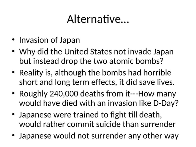 The Atomic Bombs, powerpoint presentation | PPT