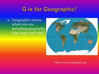 The a to z geography words | PPTX