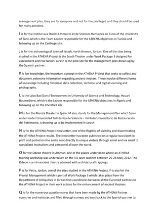 The A to Z of the Athena Project of Ancient Theaters | PDF