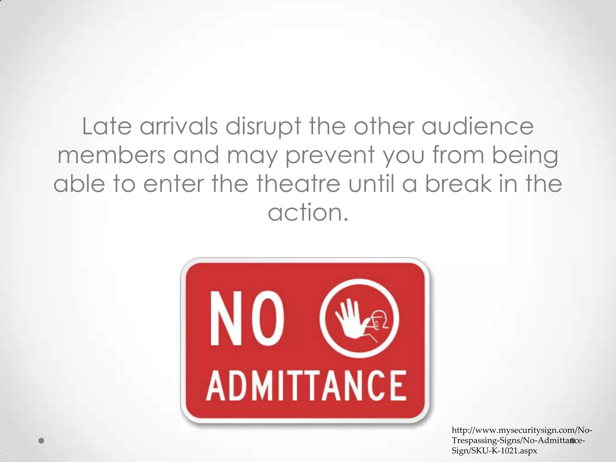 Theatre audience etiquette | PPTX