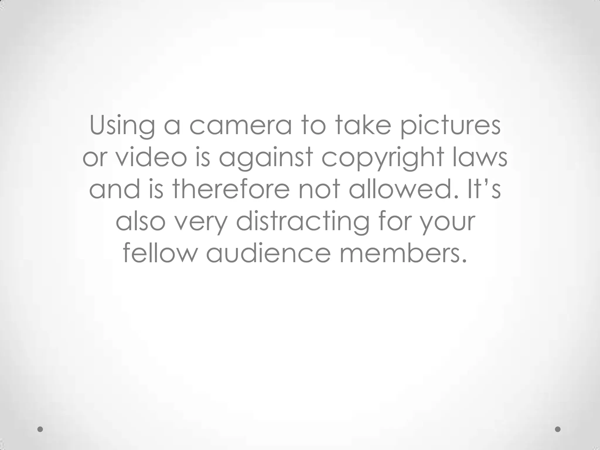 Theatre audience etiquette | PPTX