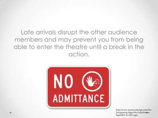 Theatre audience etiquette | PPTX