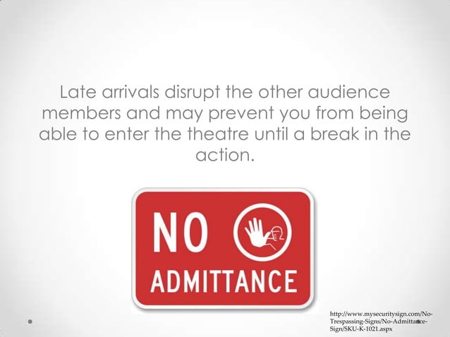 Theatre audience etiquette | PPTX