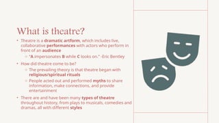 Theatre Basics; Introductory Terms and Definitions | PPTX