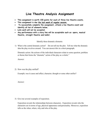 Theatre event analysis | PDF