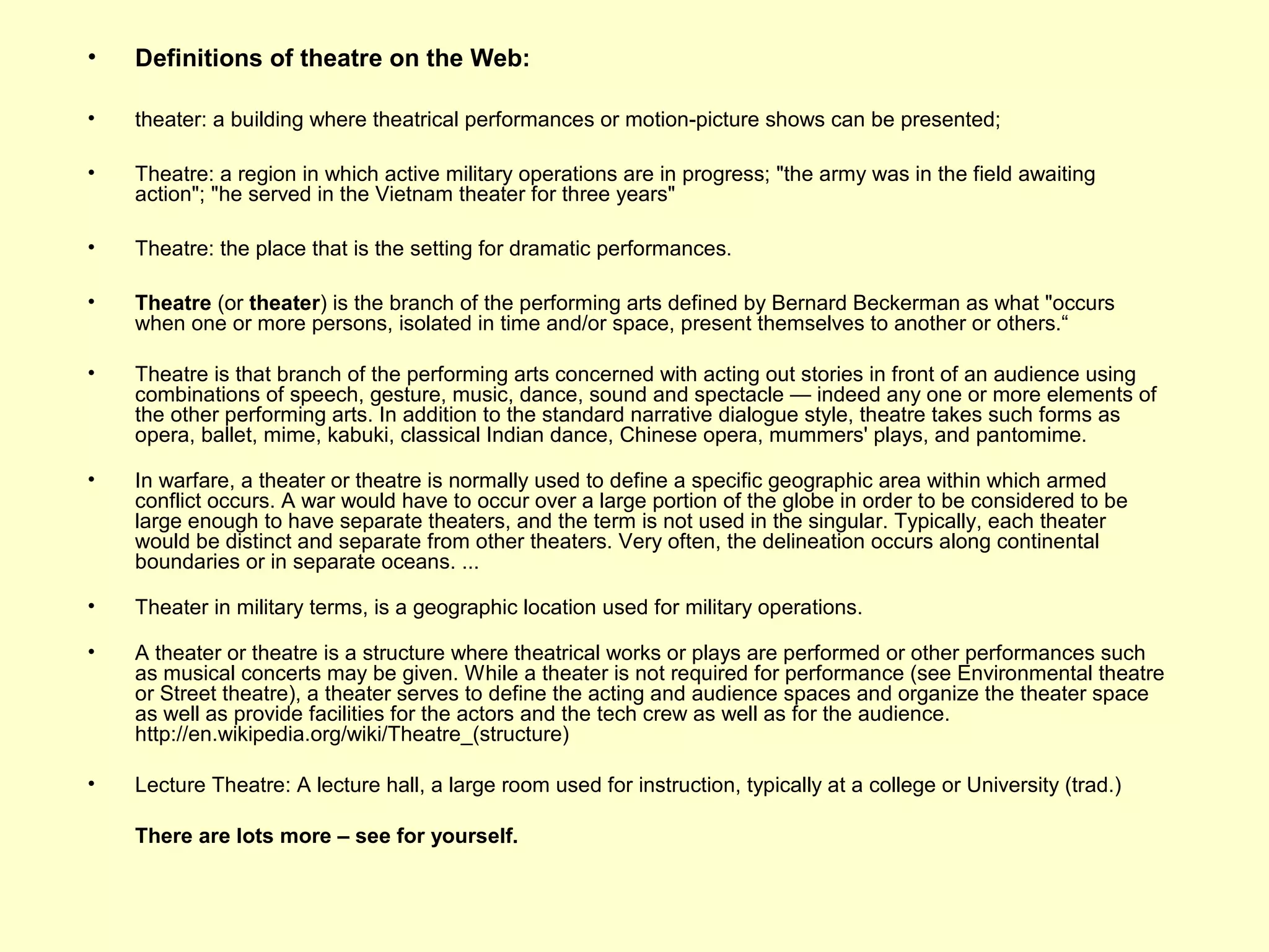 Theatre intro design principles - sep 2013 | PPT