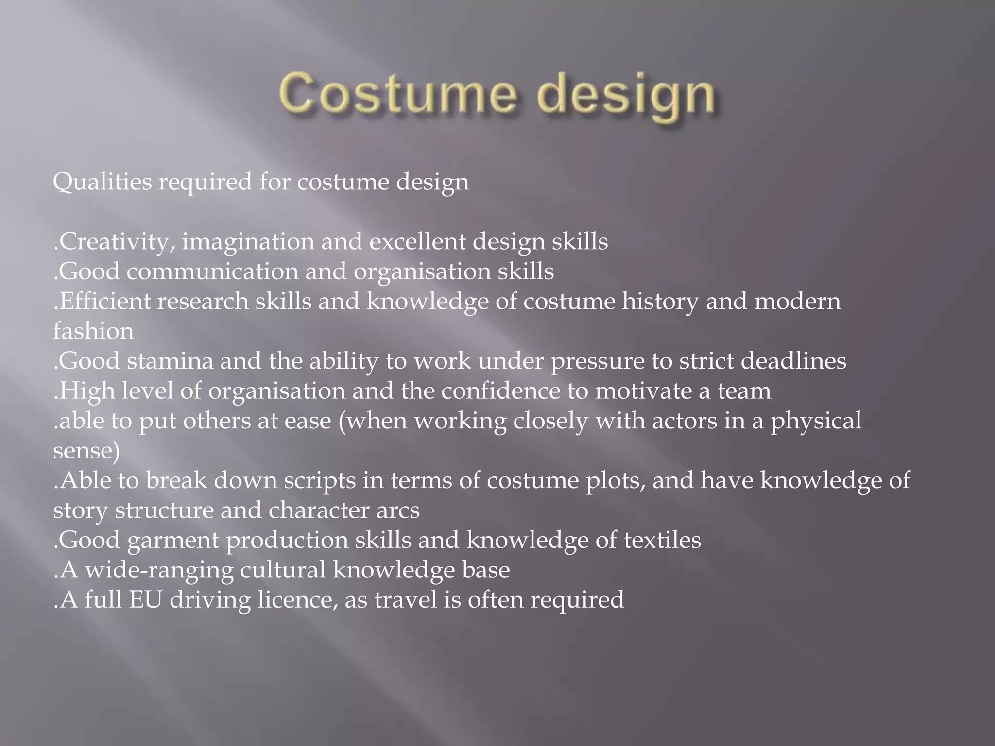 Theatre job roles | PPT