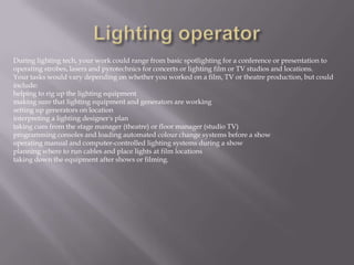 Theatre job roles | PPT