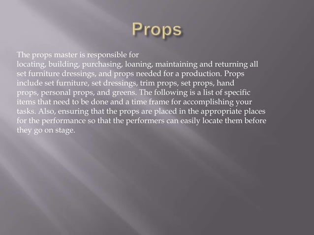 Theatre job roles | PPT