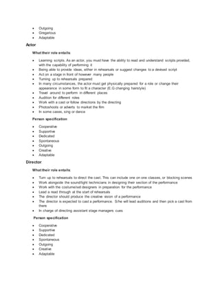 Theatre jobs booklet | PDF