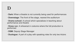 Theatre language, terms and definition | PPTX